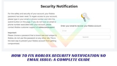 How To Fix Roblox Security Notification No Email Issue: A Complete ...