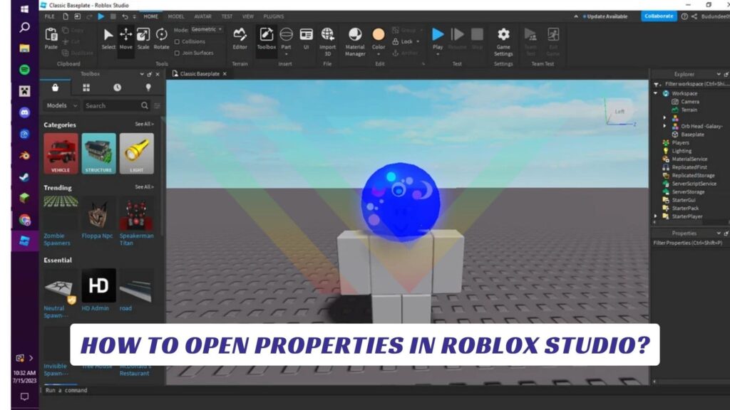How To Open Properties In Roblox Studio? - Lawod