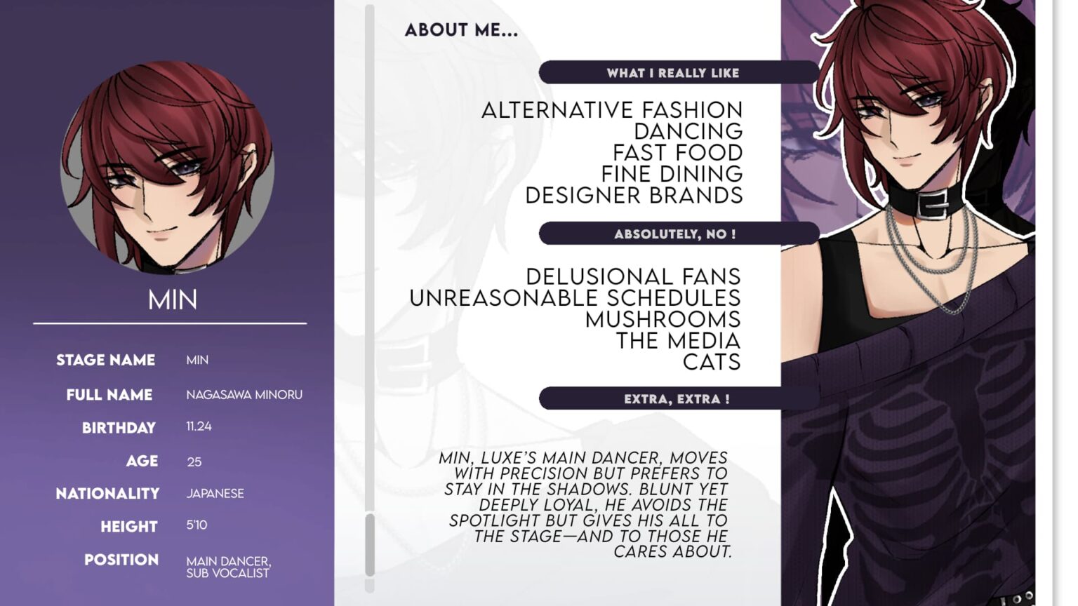 Backstage Infatuation Characters - Lawod