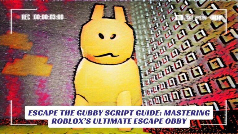 Escape The Gubby Script Guide: Mastering Roblox’s Ultimate Escape Obby ...